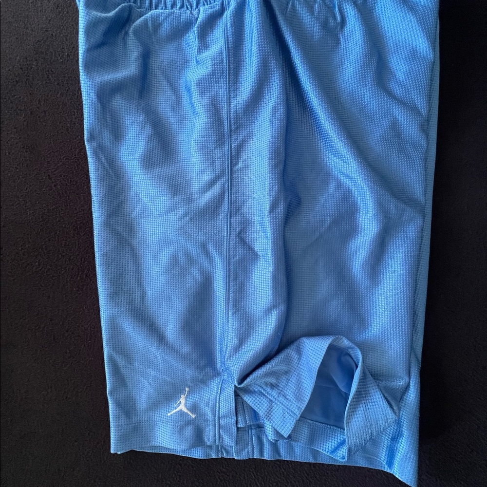 Jordan Nike Shorts Shiny Dazzle Blue With Side Slit B… - Gem